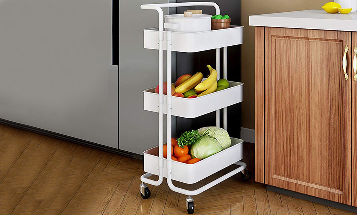 Dripex 3-Tier Rolling Multi Function Storage Trolley Utility Cart